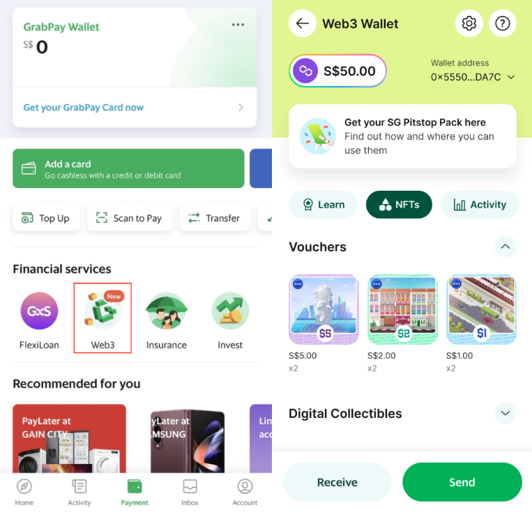 東南亞Uber「Grab」推出Web3錢包！可發送、管理NFT收藏，如何使用一次看