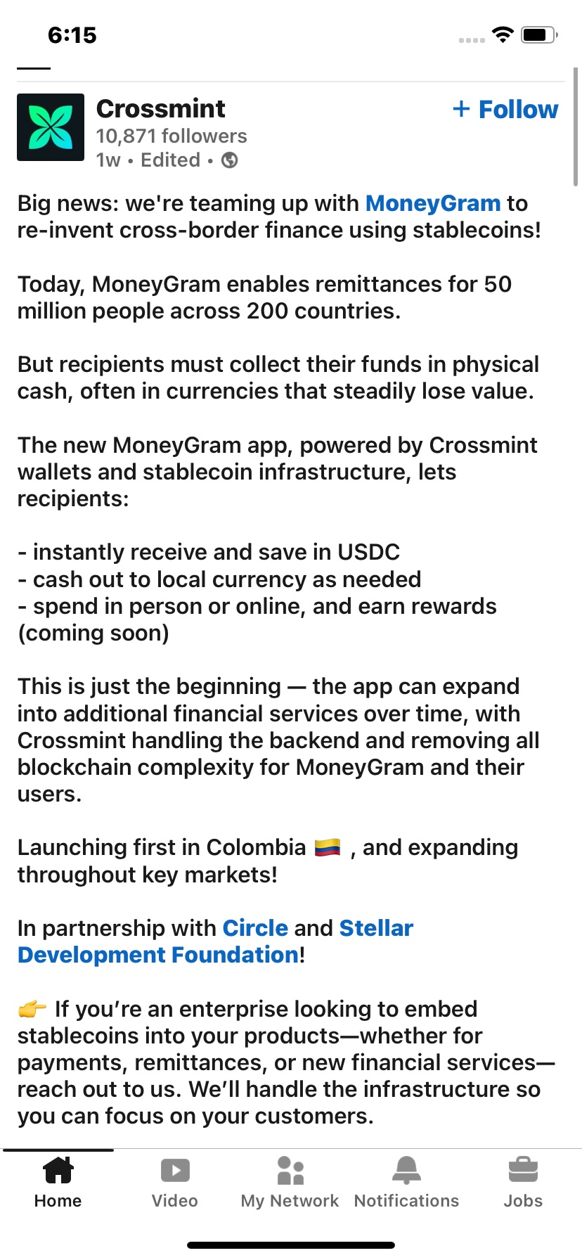 穩定幣基礎設施商 Crossmint 宣佈與電匯龍頭公司 MoneyGram 合作 | 鏈新聞 ABMedia
