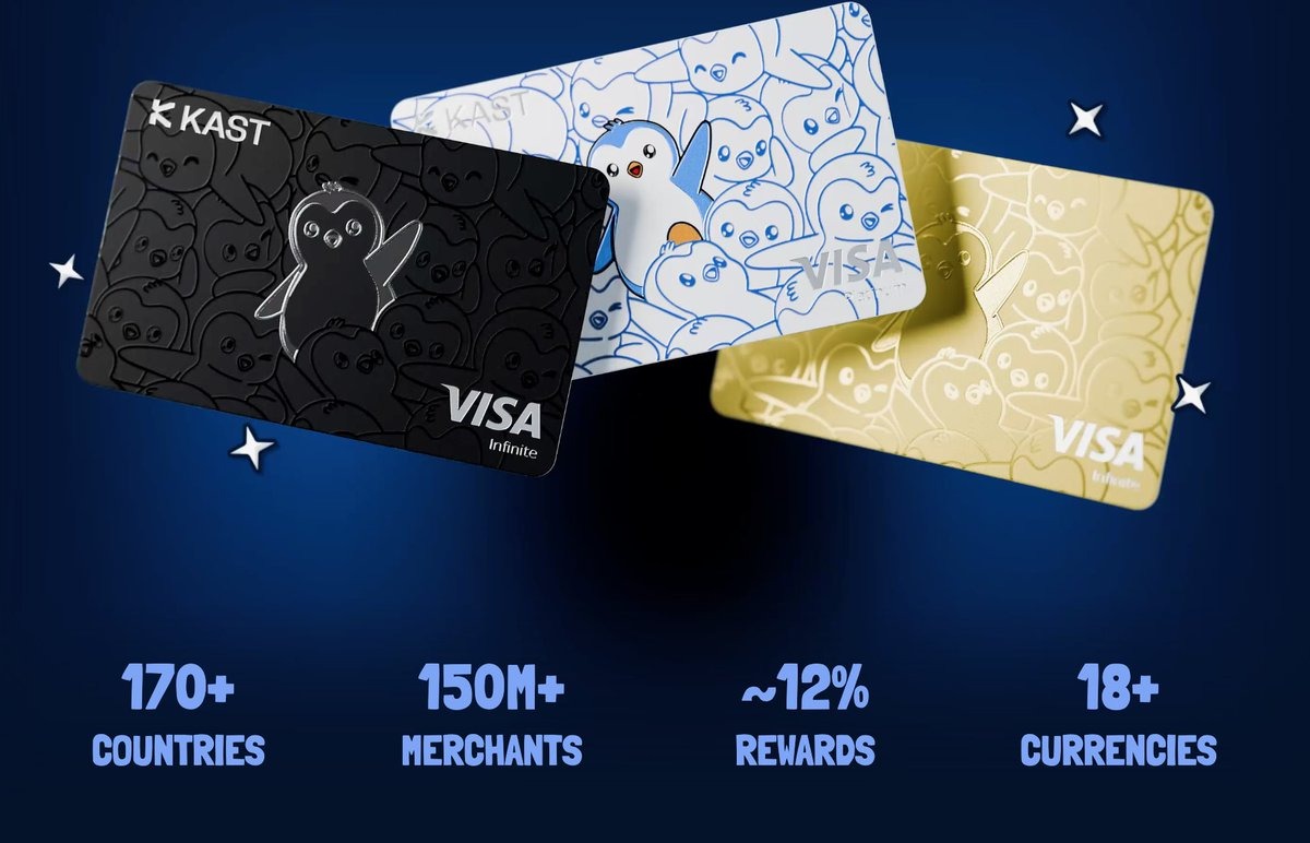 Pudgy Penguins 攜手 Visa 推出加密支付卡，消費最高享 12% 回饋 | 鏈新聞 ABMedia